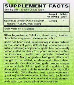 Garlic 500 mg (5,000 mcg Allicin) Chicago Health 60 tablets – Chicago ...
