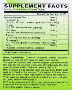 Ultra Proteo-Zimes Systemic Enzymes Chicago Health 100 tablets ...